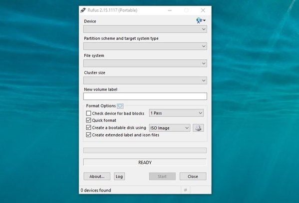 Use Rufus to create Windows or Linux bootable USB drives