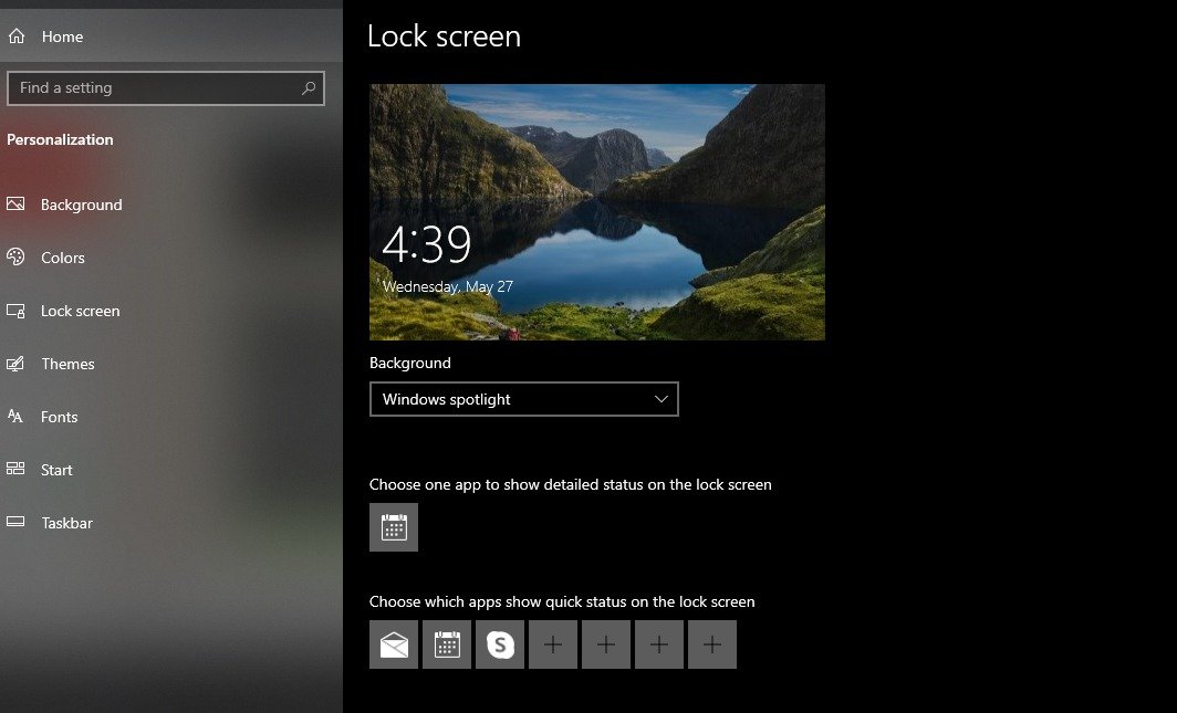 How to customize home screen and lock screen background in Windows 10